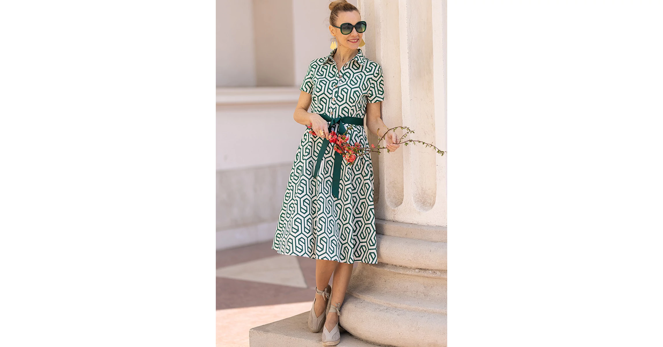 Geometria mintás ruha övvel - Összes ruha - Flancos.hu